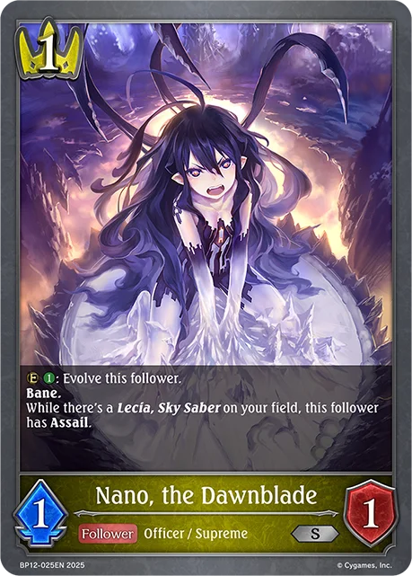 Nano, the Dawnblade - Swordcraft Follower | Shadowverse Evolve ...