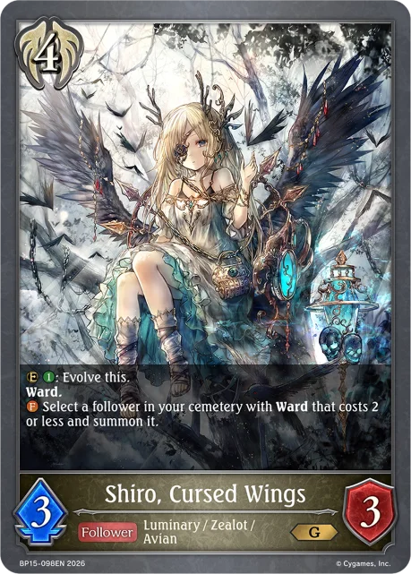 Shiro, Cursed Wings - Havencraft Follower | Shadowverse Evolve ...