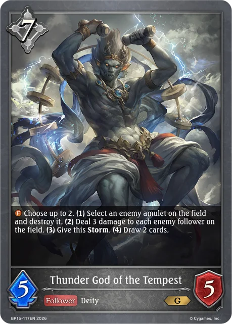 Thunder God of the Tempest - Neutral Follower | Shadowverse Evolve ...